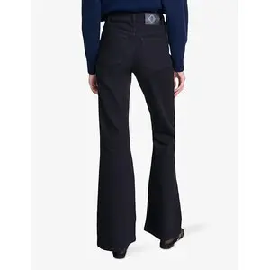 Maje Chain-embellished Flared Stretch-denim Jeans