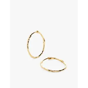Monica Vinader 14ct Medium Hoop Earrings - Yellow Gold