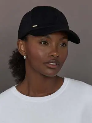Eugenia Kim Lo Linen Baseball Cap - Black Cashmere