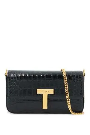 TOM FORD Mini Wallis Crocodile-print Leather Bag