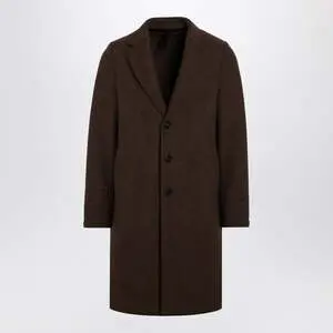 Harris Wharf London Single Breasted Virgin Wool Coat - Brown