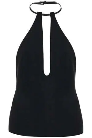 Attico Halter Top With Open Back