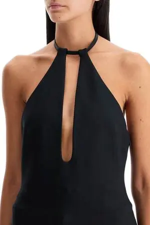 Attico Halter Top With Open Back