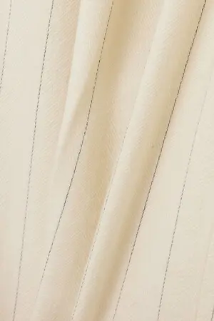 Zimmermann Pleated Pinstriped Wide-leg Pants - Cream