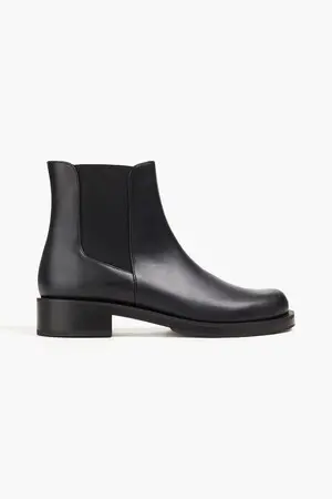 Women's Black Leather Chelsea Boots