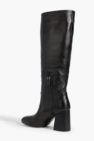STUART WEITZMAN Glossed-leather Knee Boots - Black