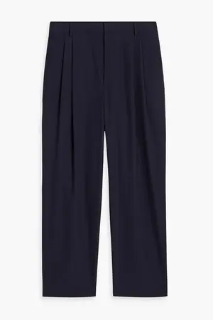 Dries Van Noten Tapered Wool-twill Pants - Midnight Blue