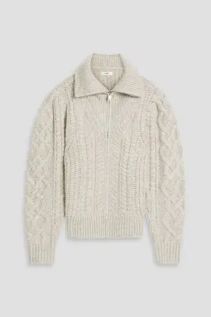 MARANT ETOILE Rebeca Cable-knit Half-zip Sweater