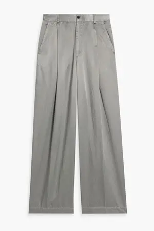 Dries Van Noten Wide-leg Cupro-cotton Twill Pants