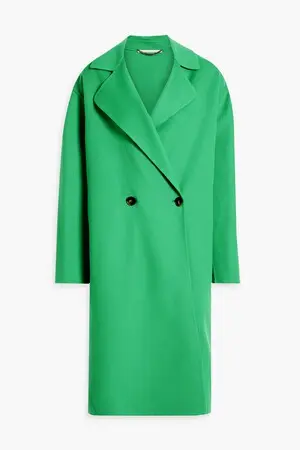 Stella McCartney Double-breasted Wool-felt Coat - Green
