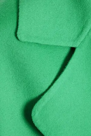 Stella McCartney Double-breasted Wool-felt Coat - Green