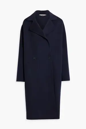 Stella McCartney Double-Breasted Wool-Felt Coat Midnight Blue