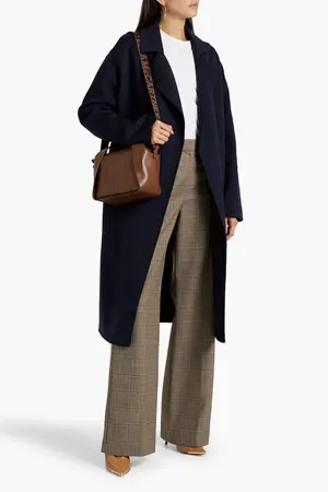 Stella McCartney Double-breasted Wool-felt Coat - Midnight Blue