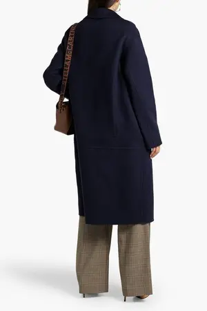 Stella McCartney Double-breasted Wool-felt Coat - Midnight Blue
