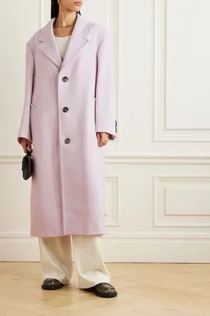 Ami Wool-blend Twill Coat