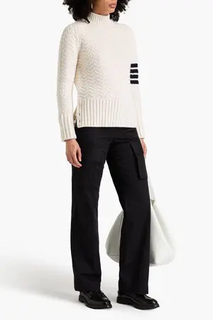 Thom Browne Striped Wool-blend Turtleneck Sweater