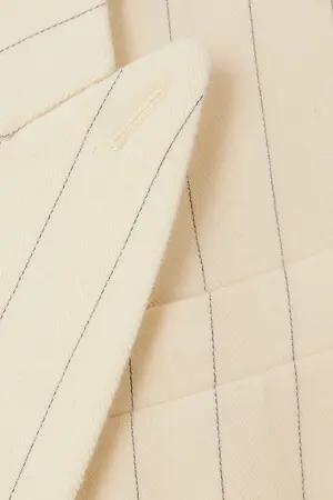 Zimmermann Luminosity Oversized Double-breasted Pinstriped Blazer - Cream