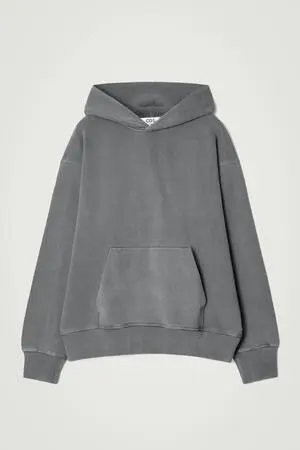 Cos Washed Cotton-jersey Hoodie - Black