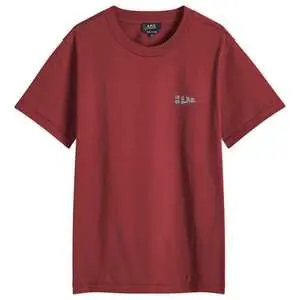 A.p.c. College Logo T-shirt Burgundy