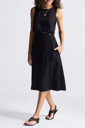 REISTOR Overlap Midi Skirt - Solid