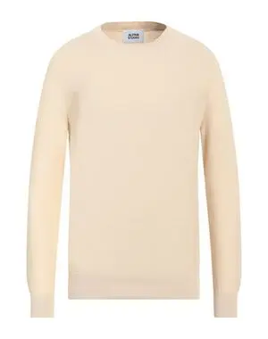 Alpha Studio Knitted Crewneck Sweater - Beige