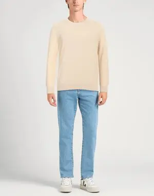 Alpha Studio Knitted Crewneck Sweater - Beige