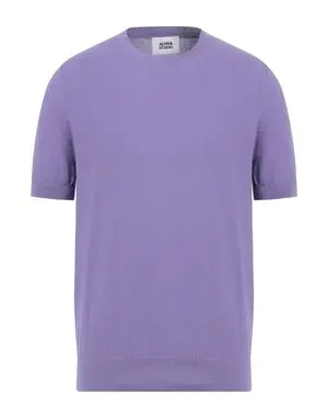 Alpha Studio Cotton Knit Sweater - Purple