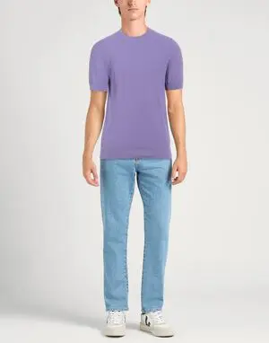 Alpha Studio Cotton Knit Sweater - Purple