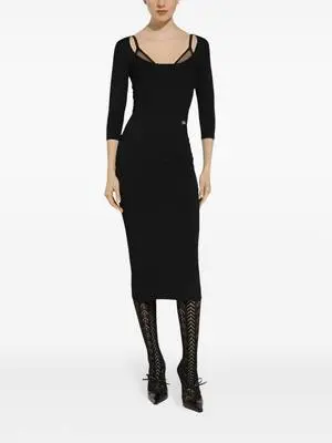 Dolce & Gabbana Logo-plaque Midi Dress