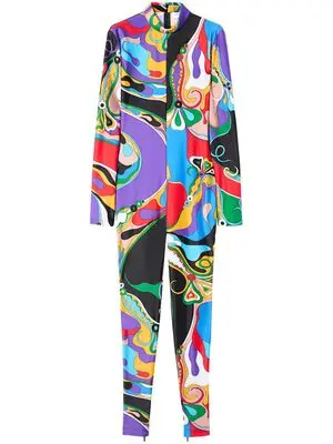 Emilio Pucci Padded Mock Neck Jumpsuit - Blue