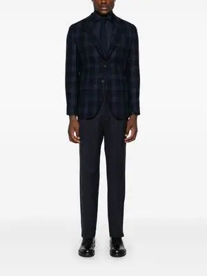 Eleventy Checkered Blazer - Blue