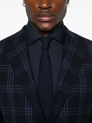 Eleventy Checkered Blazer - Blue