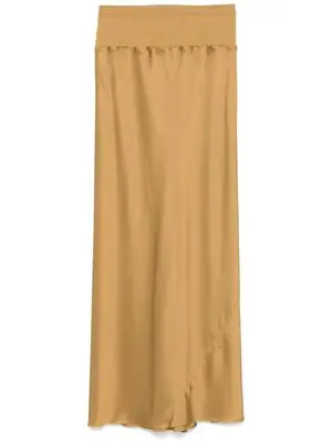 Rick Owens Calf Bias Skirt - Yellow