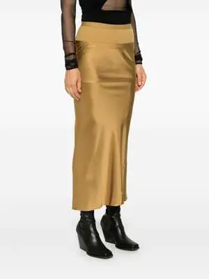 Rick Owens Calf Bias Skirt - Yellow