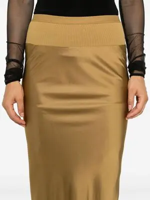 Rick Owens Calf Bias Skirt - Yellow
