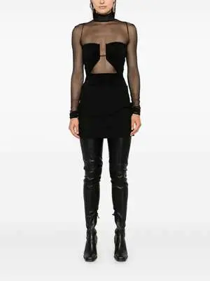Rick Owens Cut-off Mini Skirt - Black