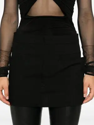 Rick Owens Cut-off Mini Skirt - Black