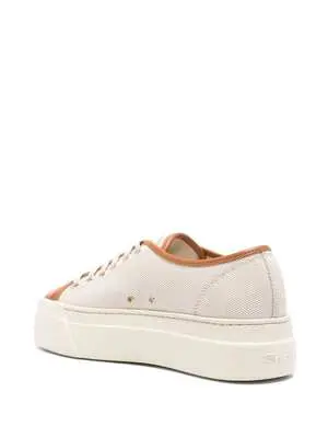 Santoni Canvas Platform Sneakers