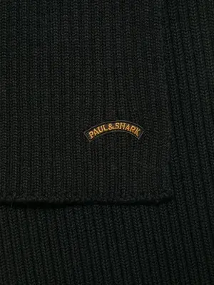 Paul & Shark Ribbed-knit Scarf - Black