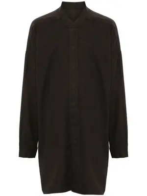 Rick Owens Snap Collar Faun Shirt - Grey