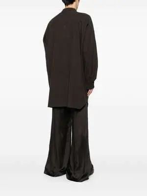 Rick Owens Snap Collar Faun Shirt - Grey