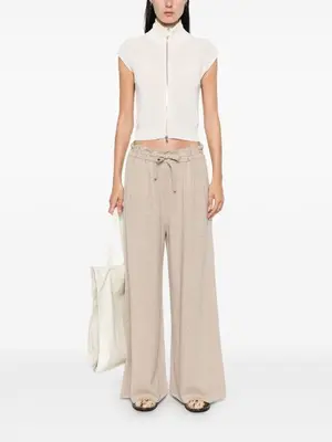 JIL SANDER Drawstring-waist Cashmere Trousers