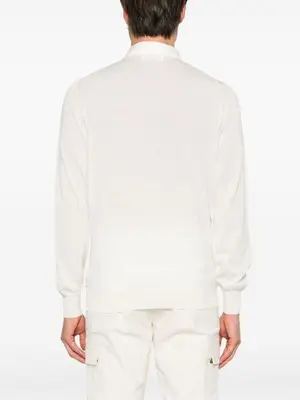 LARDINI Mélange Polo Shirt - White