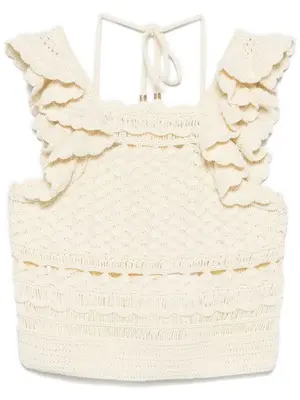 Zimmermann Waverly Crochet Top - Neutrals