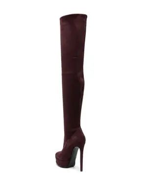 Casadei 150mm Flora Boots - Red