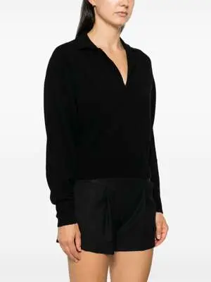 Pinko Love Birds-embroidered Polo Top - Black