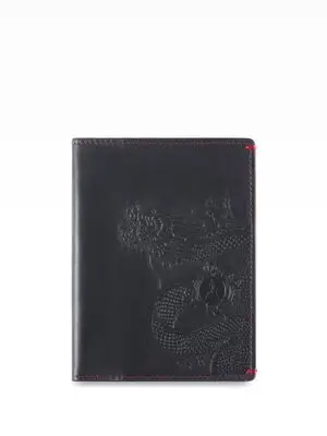 Shanghai Tang Chinese Dragon Passport Holder - Black
