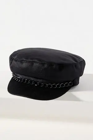 Eugenia Kim Mara Cashmere Newsboy Cap - Black