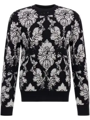 Roberto Cavalli Broccato Print Sweater - Black