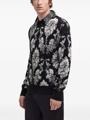 Roberto Cavalli Broccato Print Sweater